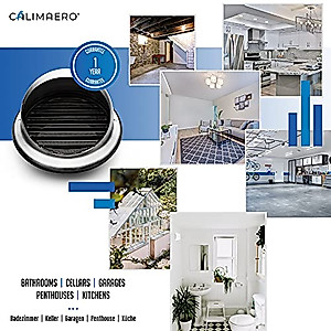 calimaero KWG 6 inch Air Vent Covers Dryer Vent Cover Outdoor for Walls Air Vent Deflector Extractor Fan Vent Cover Robust and Weatherproof Stainless Steel Dryer Vent Cover Outdoor