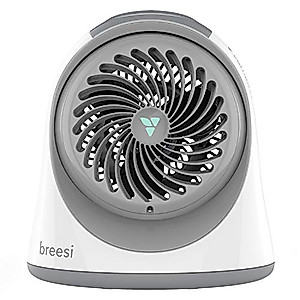 Vornadobaby Breesi Nursery Air Circulator Fan for Baby and Kids Room with Child Lock, Hidden Cord Storage, Finger-Friendly Design, White
