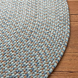 SAFAVIEH Braided Collection 4' x 6' Oval Multi BRD170A Handmade Country Cottage Reversible Cotton Area Rug