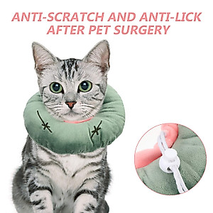 POPETPOP pet Collar Rabbit Recovery Collar Kitten Neck Cone Kitten Recovery Collar cat Cone Collar After Surgery Collar Stuffed Kitten Dog Recovery Collar Kitten Cone Collars The cat Plush