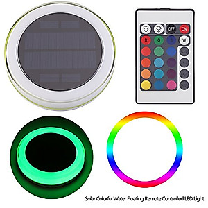 GOTOTOP Solar Floating Underwater LED Color Changing Light Swimming Pool Outdoor Garden for Garden Yard Swimming Pool Fountain Fish Tank