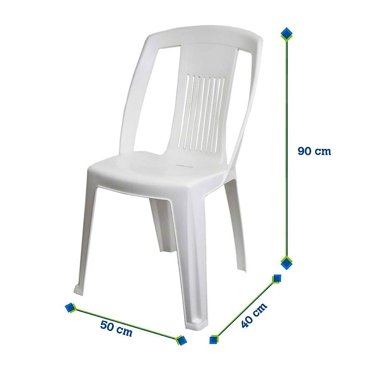 Duna - Duna Bistro White Plastic Garden Chair