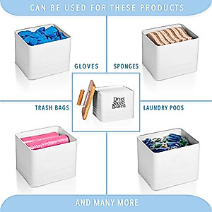 Bodoobo Dryer Sheet Holder for Better Laundry Room Organization Supplies - Dispenser Bin and Practical Decor for Storage - Rustic Farmhouse Design with Practical Wooden Container Lid