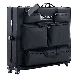 Master Massage Universal Size Wheeled Massage Table Carry Case with Wheels - Carrying Bag for Foldable Massage Bed with Castors-Fits 27” to 32” Width Folding Massage Tables - Black.