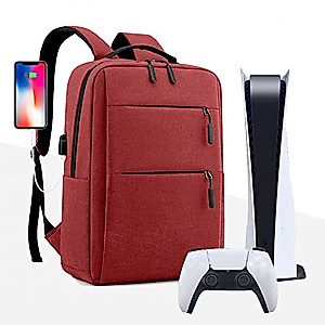 Handbag Backpack for Ps5, Travel Storage Handbag for PS5 Console Protective Luxury Bag Carrying Case for Ps5 Set Travel Bag for Games Console /Controllers, Game Cards, HDMI and Accessories (H, One Size)