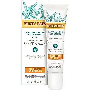 Burt's Bees Natural Acne Solutions Maximum Strength Spot Treatment Cream for Oily Skin, 0.5 Oz (Package May Vary)