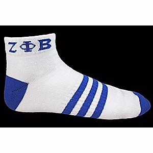 New! Zeta Phi Beta Ankle Socks White