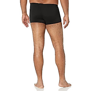 Speedo Men's Swimsuit Square Leg Endurance+ Solid Speedo Black, 36