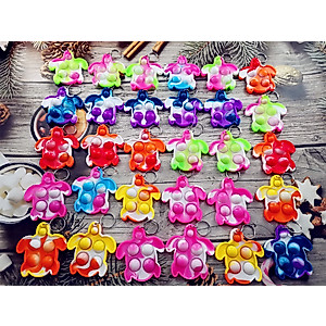 30 Packs Funny Summer Present Unique Mini Turtle Assorted fidgets Bubble Toys for Kids Children Classroom Students Gifts from Teacher,Birthday Party Favors