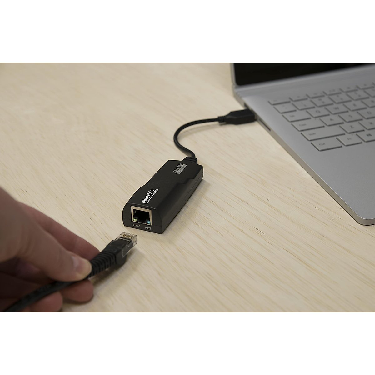 Plugable USB 2.0 to Gigabit Ethernet Adapter, Fast and Reliable Gigabit Connection, Compatible with Windows, Chromebook, Linux
