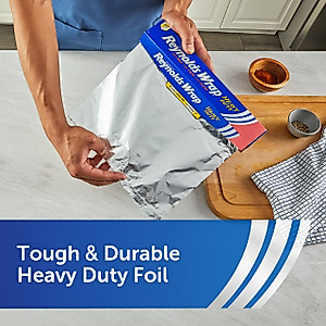 Reynolds Wrap Heavy Duty Aluminum Foil Roll, Thick Heavy Duty Foil for Added Strength and Durability, Secure Easy Open and Close Tab, 12 Inches Wide, 50 Sq. Ft.