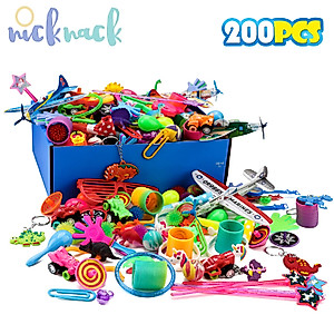 nicknack 200pcs Classroom Prizes for Kids Birthday Party Favors Pinata Filler Toy Assortment Prizes for Goodie Bag Fillers