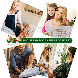 Henghere 2024 Housewarming Gifts for New Home Cheese Board Gifts for First Home Owner, Newlywed Couple, Clients, Friends, Unique House Warming, Wedding, Realtor Closing Gifts Idea