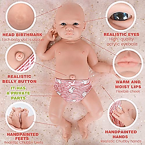 IVITA 20 inch Full Silicone Baby Dolls,Not Vinyl Dolls,Full Body Silicone Reborn Baby Dolls, Real Newborn Baby Dolls - Girl