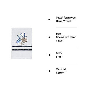 Avanti Linens - Hand Towel, Soft & Absorbent Cotton Towel (Blue Lagoon Collection)