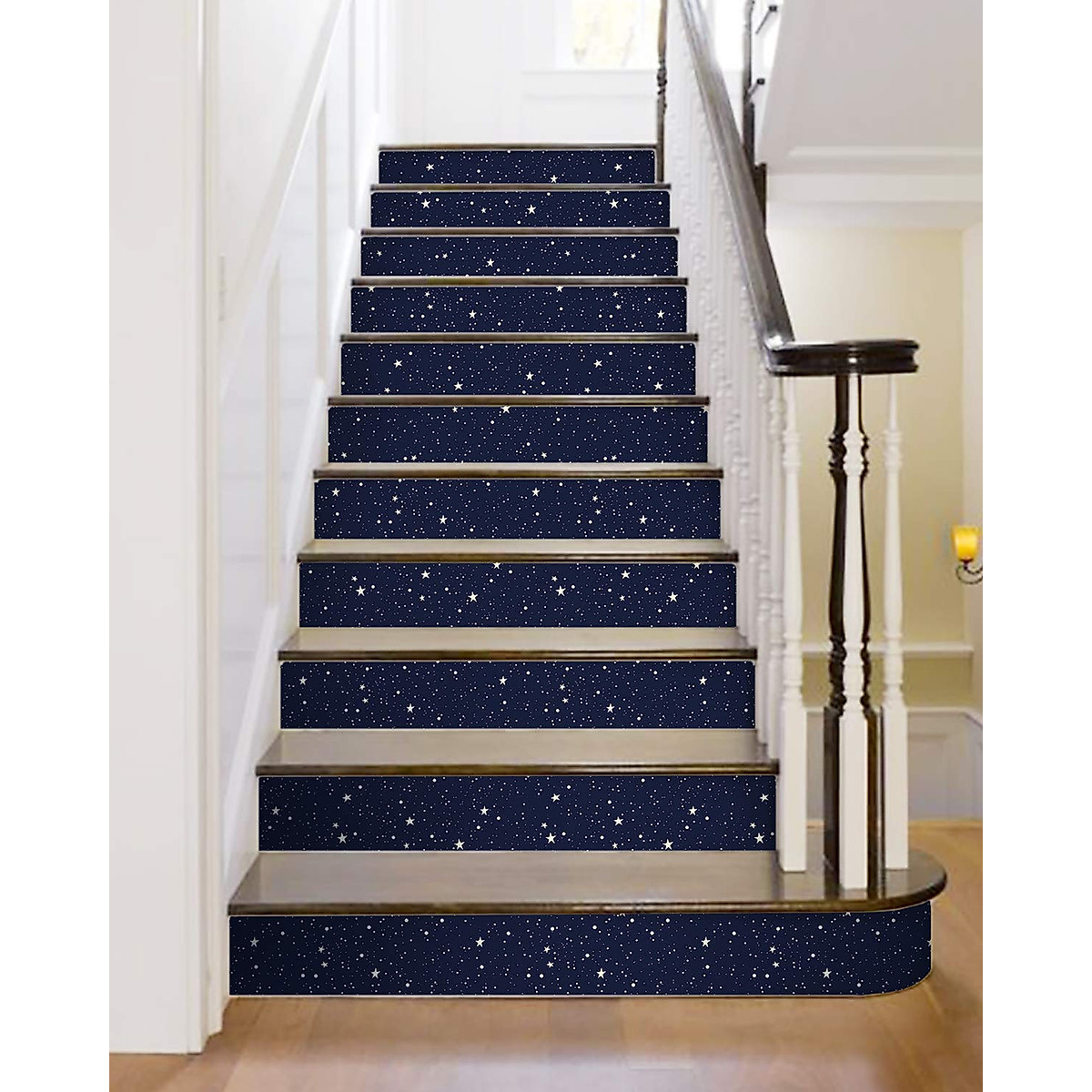 AMAZING WALL Peel and Stick Wallpaper Night Sky Moon and Stars Shiny Film Self Adhesive Wallpaper Contact Papaer,15.7x198inch