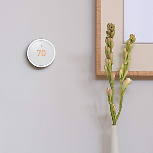 Google Nest Thermostat E - Programmable Smart Thermostat for Home T4000ES - 3rd Generation Nest Thermostat (Frosted White)- Compatible with Alexa