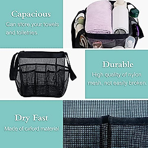 Attmu Mesh Shower Caddy Portable, Quick Dry Hanging Shower Tote Bag for College Dorm Room Essentials, Large Capacity Shower Caddy Dorm for Bathroom Gym Swimming