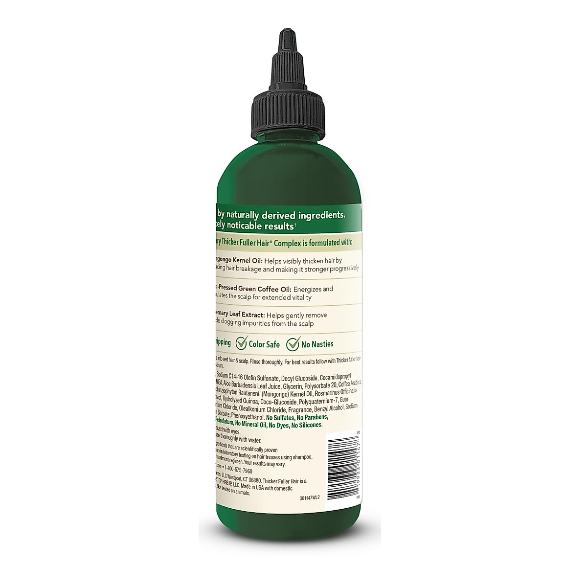 Thicker Fuller Hair Gentle Cleansing Shampoo - Hair Thickening, Clarifying Shampoo - Lightweight, Gentle Shampoo Formula - Natural Ingredients - 12 oz