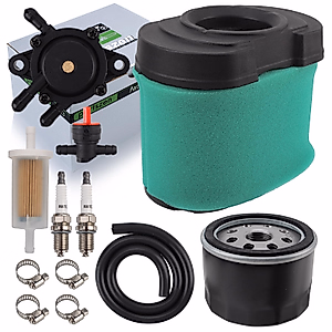partszen 792105 Air Oil Filter for 407777 445577 445677 445877 40G777 44H777 44K777 44L777 for JD LA165 D160 MIU11515 GY21057 Lawn Mower Part with Fuel Pump Spark Plug Kit