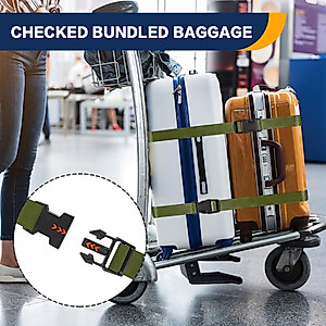 Tie Down Strap, Luggage Straps, Buckle Straps Adjustable, Nylon Strap with Buckle, Heavy Duty Luggage Straps, Adjustable Nylon Straps for Motorcycle Cargo Trucks Trailer Luggage (Army Green)