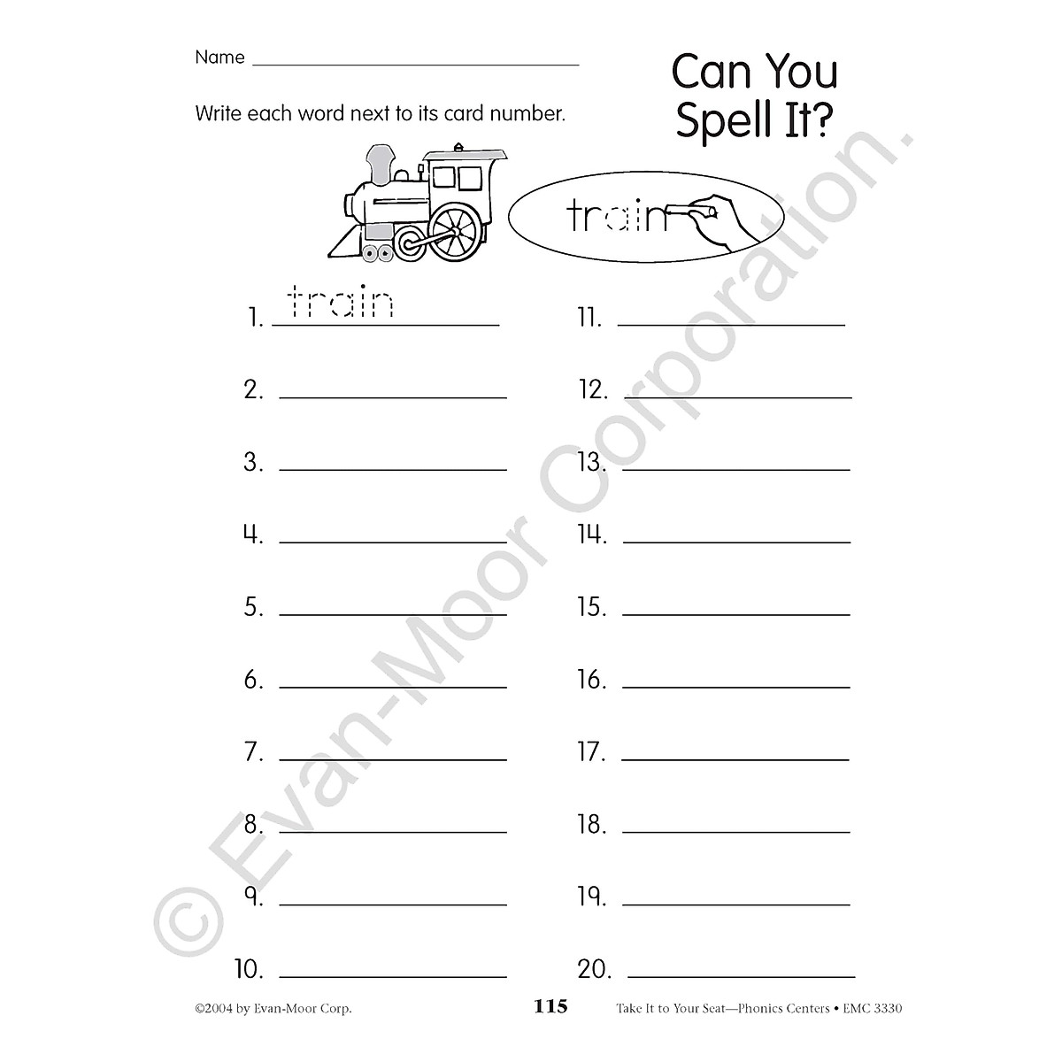 Take It to Your Seat Phonics Centers, Grades 2-3