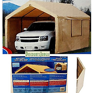 Costco Heavy Duty Roof Cover Top Replacement for Carport Canopy Shelter Canvas 10' x 20' feet Waterproof/UV-Resistant (Cover Only, Frame Not Included) Car port
