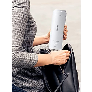 balbali Mini Electric Tea Kettle Temperature Control Stainless Steel - Portable Kettle for Travel Kettle Electric Small, Electric Thermos for Boiling Water - Hot Water Boiler/Maker/Heater - 0.4L Portable Electric Kettle