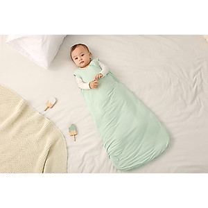 Unisex Baby Viscose from Bamboo Sleep Sack Sleeping Bag Infant Boys Girls Wearable Blankets, 2.5 TOG(Dusty Blue, 6-18M)
