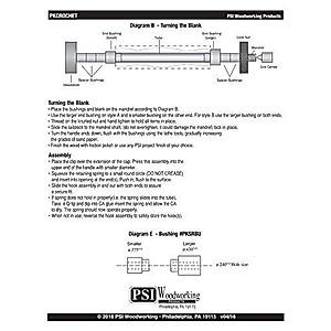 Penn State Industries PKCROCHET Interchangeable Crochet Hook Kit Set Woodturning Project