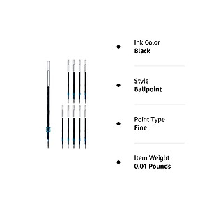 Uni SXR-7 Jetstream Ballpoint Pen Refill - 0.7 mm - Black 10 set