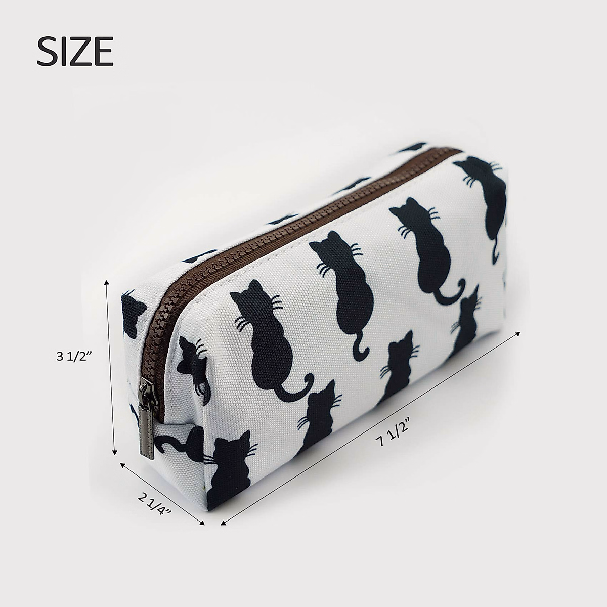 Cute Black Cat Pencil Case Pouch Teacher Gift Gadget Bag Make Up Case Cosmetic Bag Stationary Kawaii Pencil Box