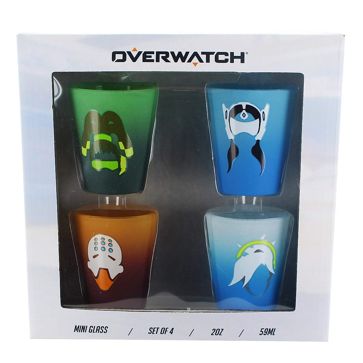 Pavlysh Overwatch Video Game Shot Glass Kitchen Set Heroes Symmetra Mercy Lucio Zenyatta