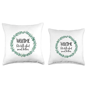 Serial Killer Gifts For Women - ElizaDesigns Welcome Let's Talk About Serial Killers Funny True Crime Throw Pillow, 16x16, Multicolor