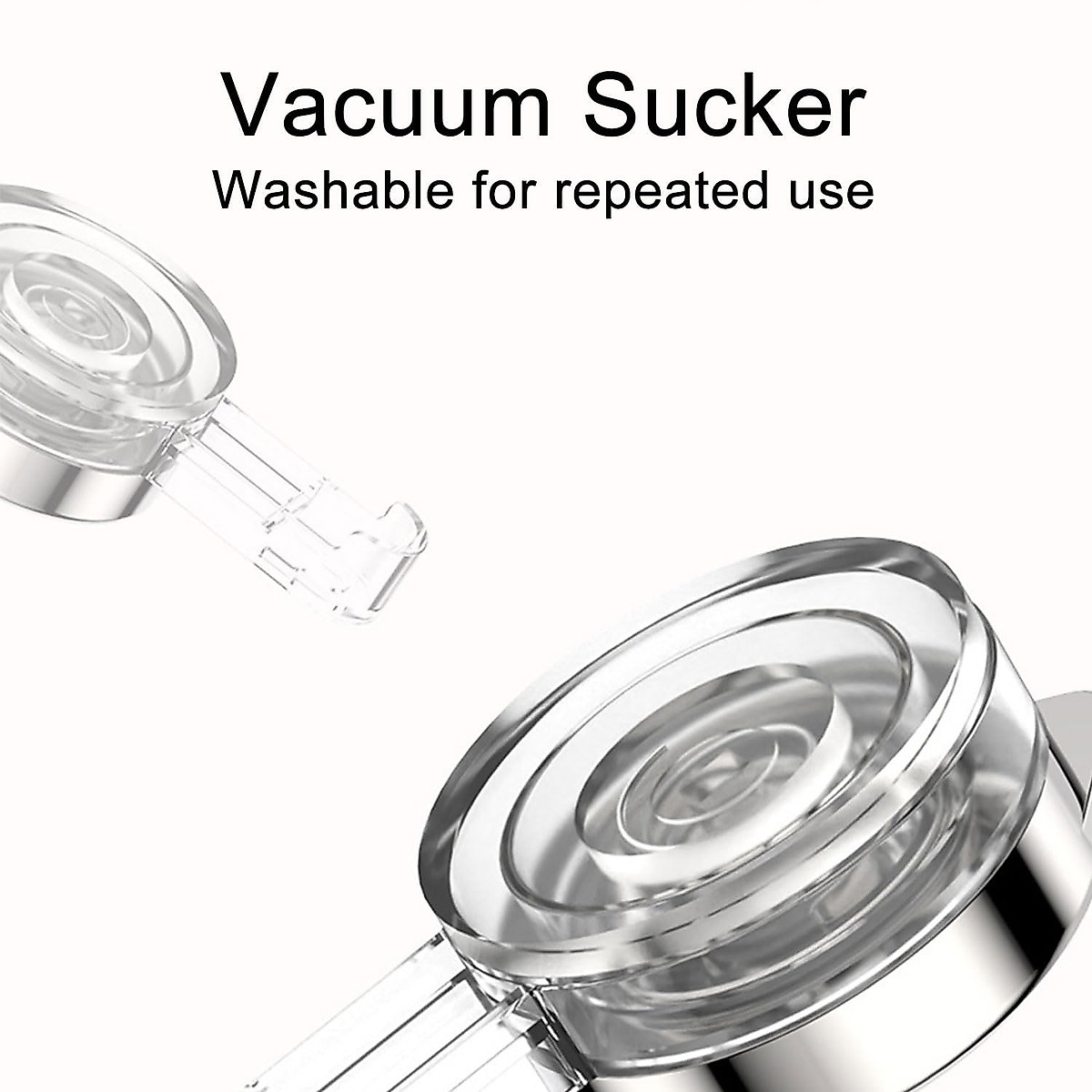 ZCNANDG No Drill Clear Wall Caddy, Drill-Free Removable Storage,Removable Suction Cup Shelf, Organizer for Shower, Sink, Wall Mounted Space Saver, No Drilling Bathroom Shower Organizer