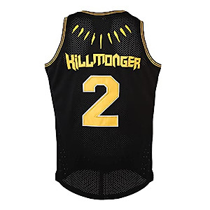 #2 Black Wakanda Killmonger Movie Basketball Jersey Men Black (Small, Black)