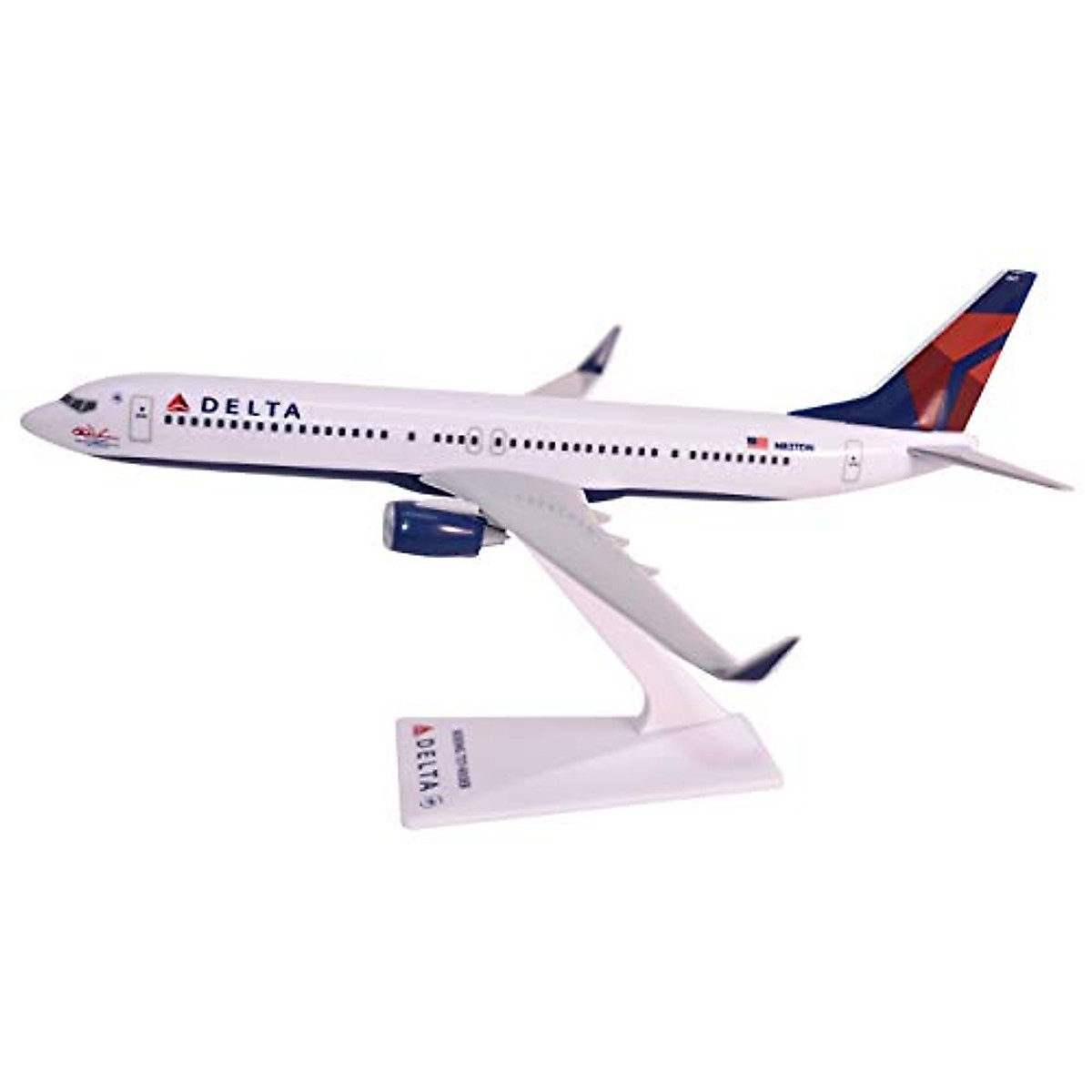 Flight Miniatures Delta 737-900ER (07-Cur) 1:200 Scale - Miniature Model Airplane Plastic Snap-Fit - Authentic Replica of Delta Airlines Livery - Part #ABO-73790H-008