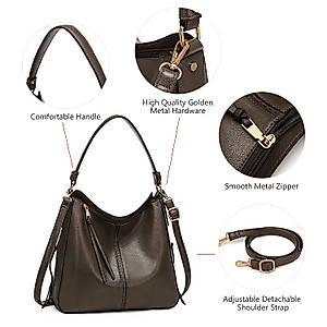 Realer Hobo Handbags for Women Large Hobo Bags Purses PU Leather Purses and Handbags Womens Purses Ladies Crossbody Bag