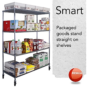 Resilia Shelf Liner Set for Wire Shelving Units – 5 Pack, 14 Inches x 36 Inches, Clear Swirl Spiral Pattern, Anti-Slip, Heavy Duty, Made in The USA, for Kitchen, Bathroom, Garage Storage