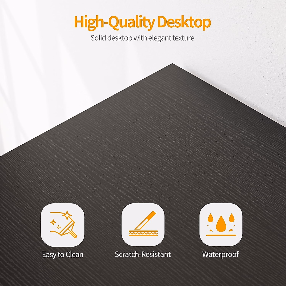 CubiCubi Computer Desk with Keyboard Tray, 47 Inch Office Desk with Monitor Stand and Storage Shelves, Music Studio Desk Workstation, Work Table for Home Office, Black