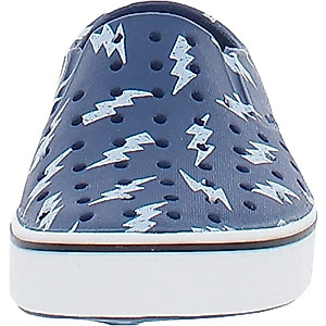 Native Shoes Boy's Miles Print (Toddler/Little Kid) Frontier Blue/Shell White/Shell Lightning 9 Toddler M