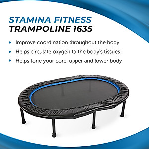 Stamina Fitness Trampoline - Exercise Trampoline with Smart Workout App - Indoor Trampoline Fitness Rebounder