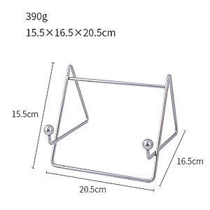 ARFUKA Metal Kitchen Cookbook Stand, Recipe Book Holder, Tablet Holder, Cookery Book Easel, Magazine Holder for Kitchen Counter and Table Silver