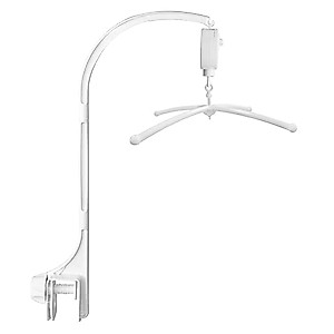 25 Inch Musical Cot Mobile, FineGood Baby Mobile Cot Mobiles for Babies Crib Mobile Bed Bell Holder with Soothing Music Box