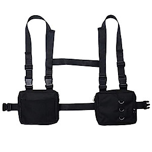 Chest Front Bag Hip Hop Hidden Underarm Strap Waist Packs Bag Adjustable Tactical Shoulder Chest Rig Bag Sport Backpack for Men Women