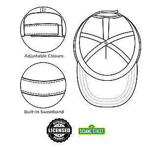 Sesame Street Boys Baseball Hat, Elmo, Abby Cadabby & Bart Simpson Adjustable Cap For Toddler Ages 2-4 Or Kids Ages 4-7