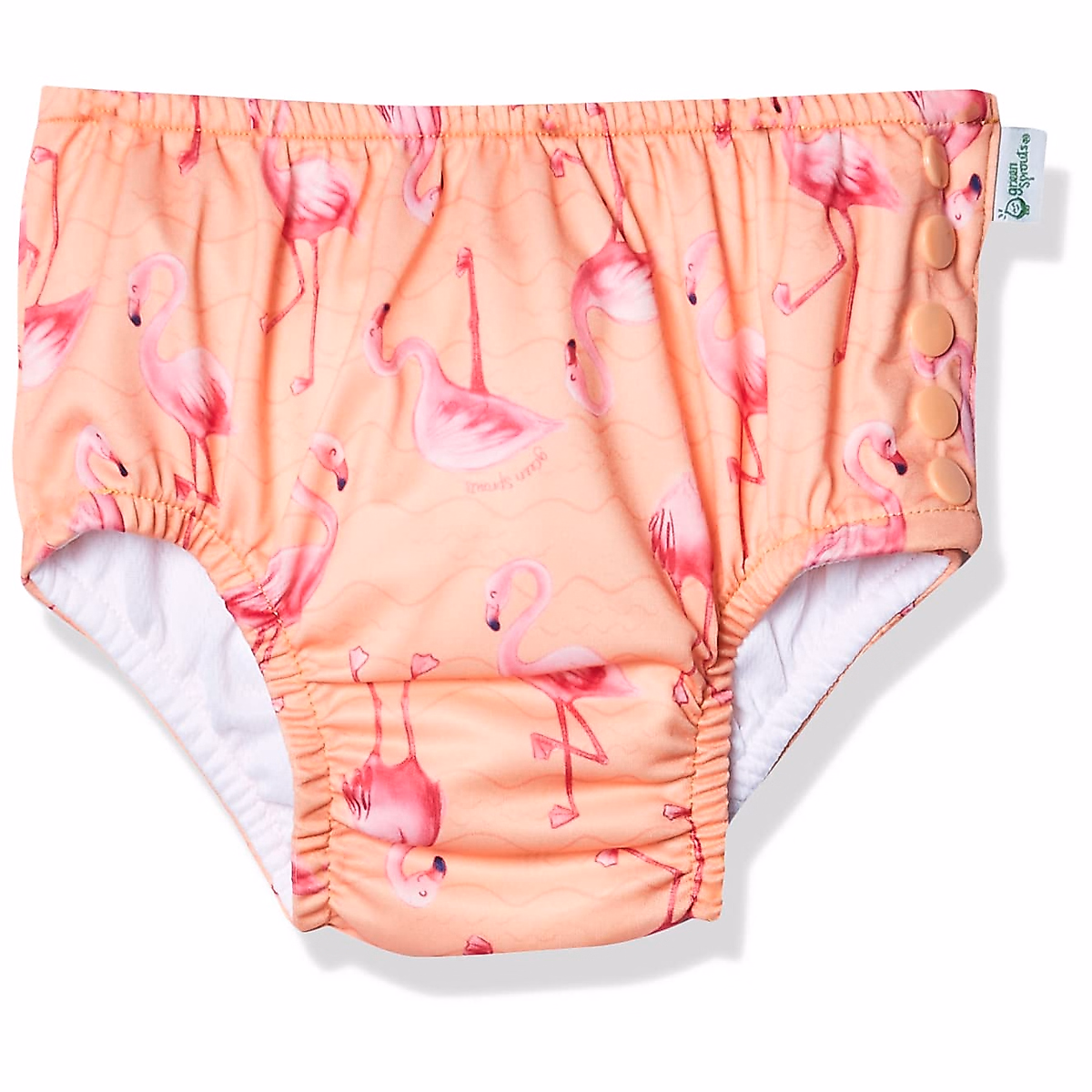 i Play Girls Reusable Absorbent Baby Swim Diapers Coral Flamingos 24 Months