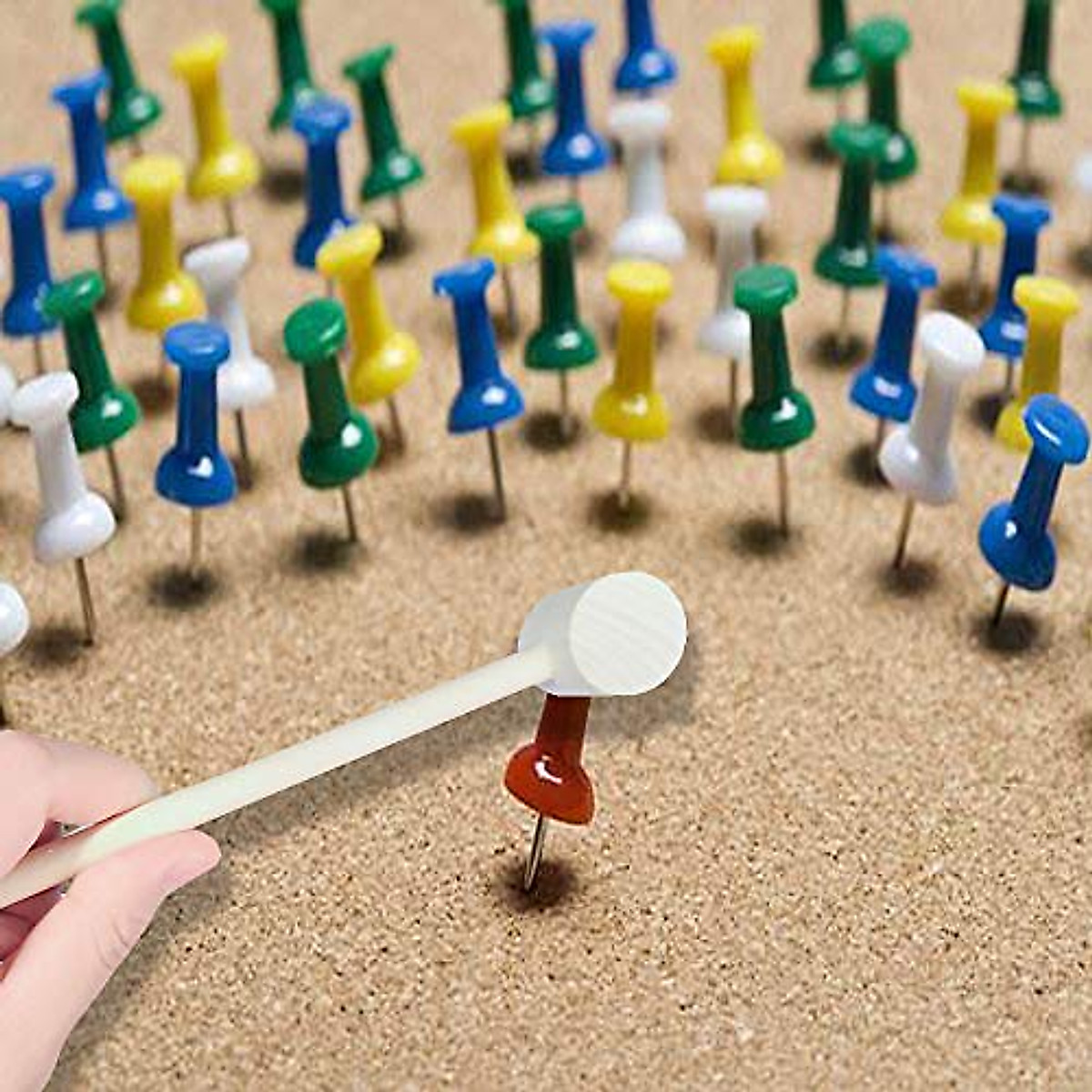 5 Pack Mini Wooden Hammers Mallet, Pounding Solid Natural Hardwood Crab Hammer,Seafood Shellfish Crab Mallet Solid, for Cracking Seafood Tool