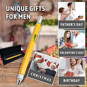 Gifts for Men Multitool Pen,7 in 1 Multi-Functional Stylus Pen,Cool Gadgets,Gifts for Grandpa Husband Dad Boyfriend,Unique Mens Valentines Gifts from Daughter