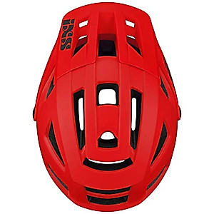 IXS Unisex Trigger AM All-Mountain Trail Protective Bike Helmet, Fluo Red, Medium/Large